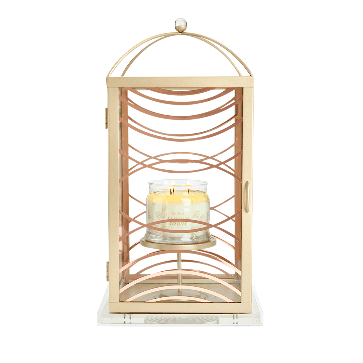 Curved Lines Lantern - Large | PartyLite US