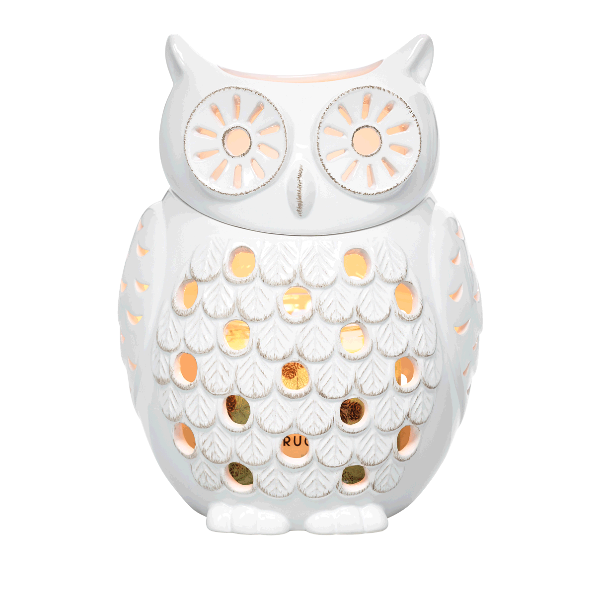 Woodland Snow owl jar candle holder | PartyLite US